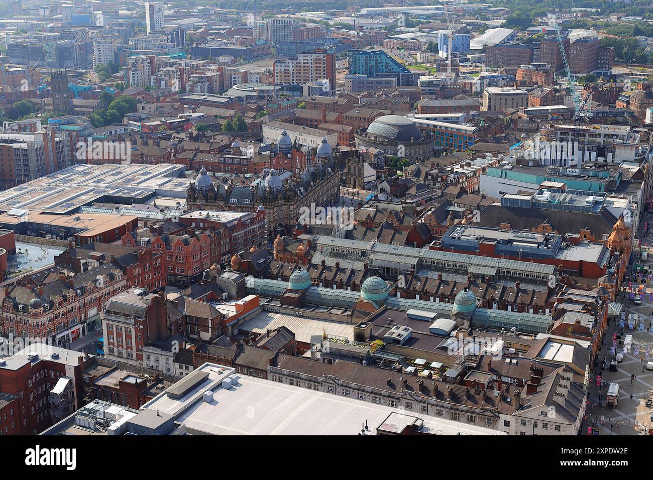 An elevated view of Leeds City Centre from the rooftop of Scape student ...