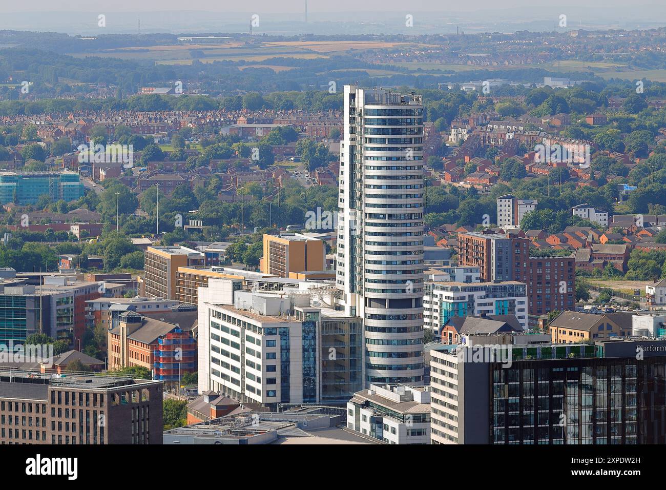 A view over Leeds City Centre towards Bridgewater Place buidling Stock ...