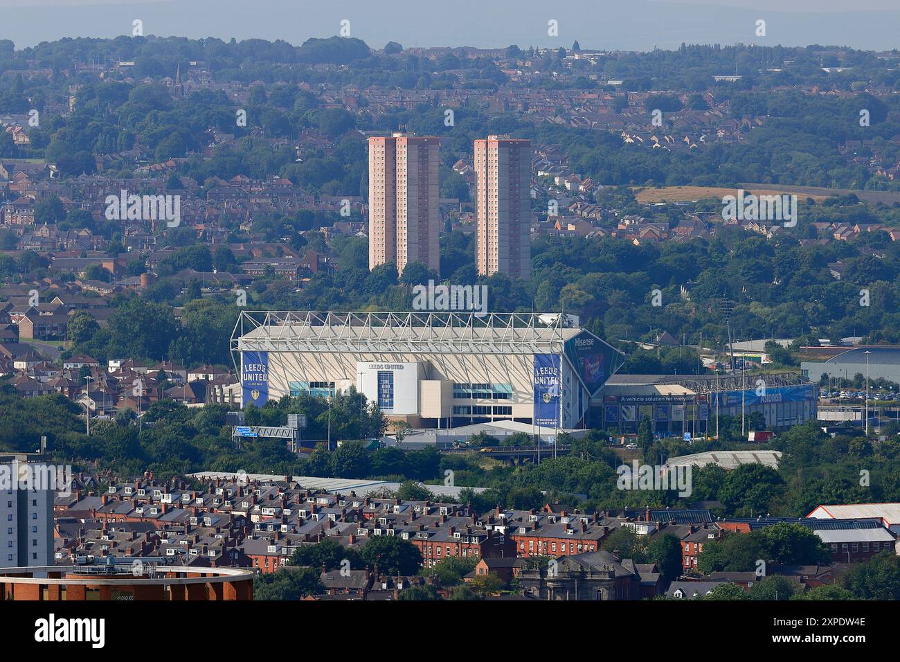 A view of Leeds United Football Ground & Cottingley Towers taken from ...