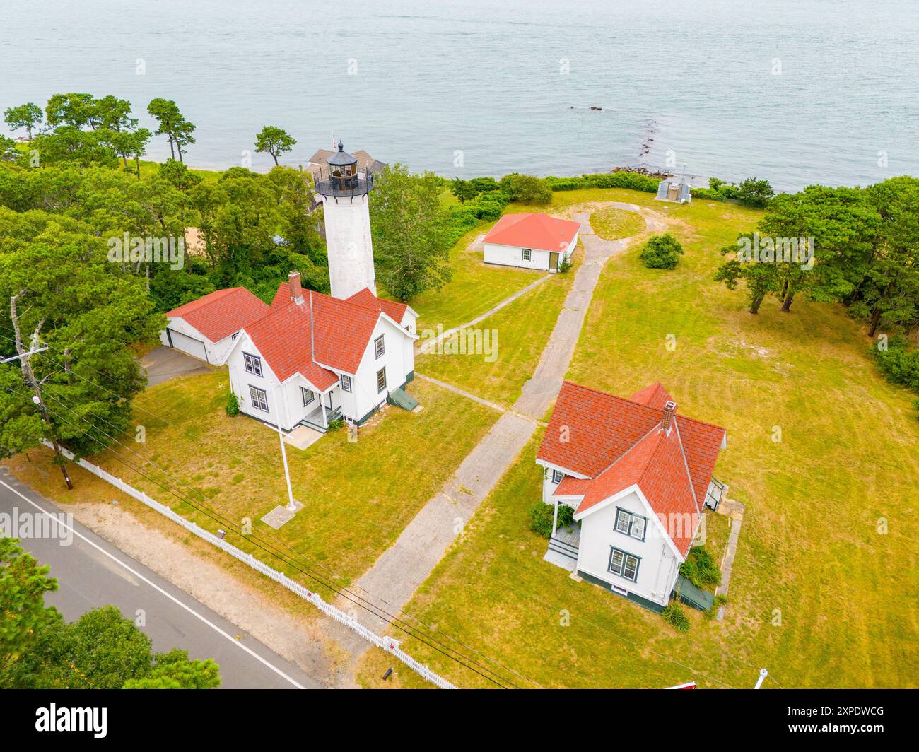 Aerial photo West Chop Lighthouse Marthas Vineyard 2024 Stock Photo - Alamy