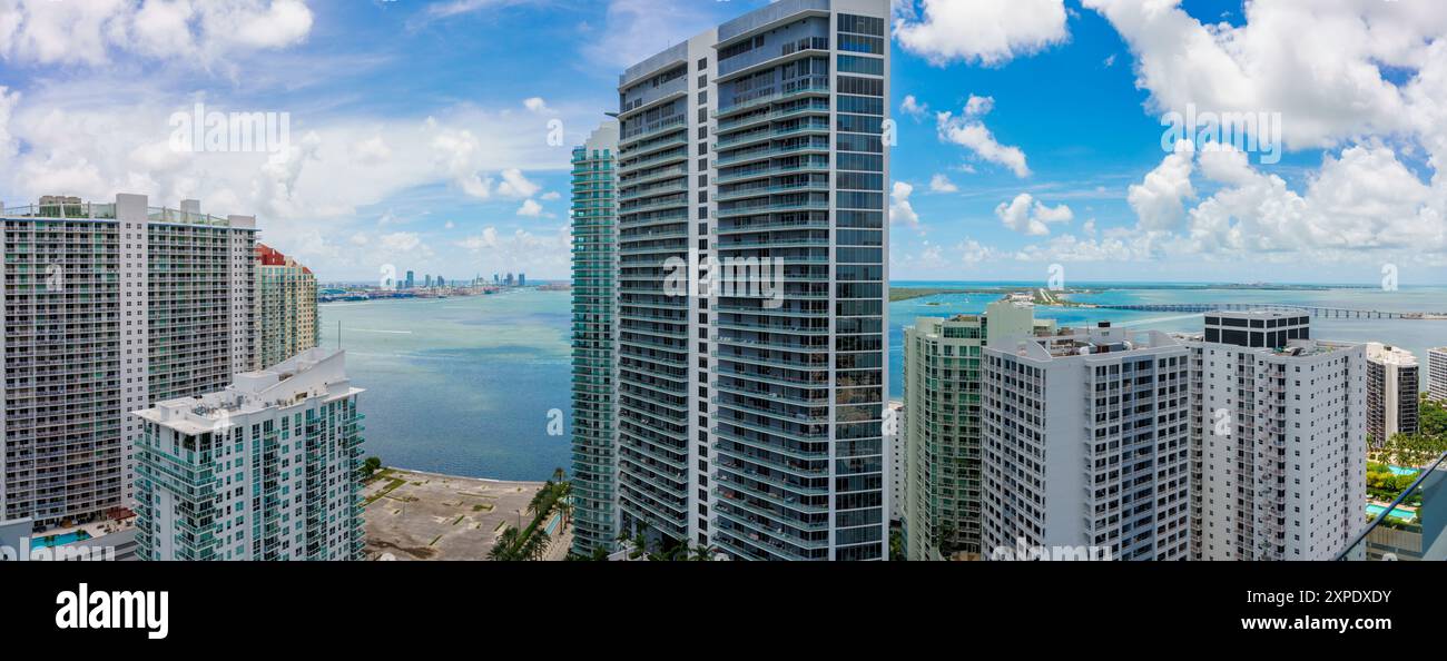 Aerial brickell miami river hi-res stock photography and images - Alamy