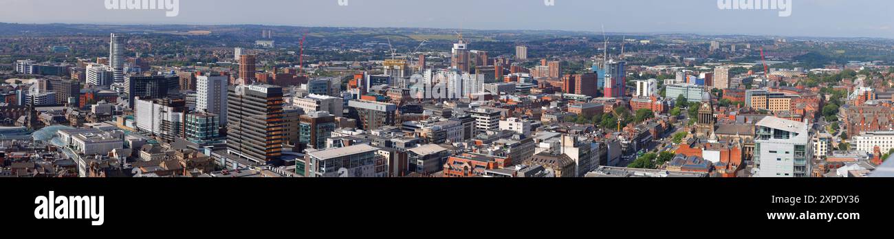 A panoramic view of Leeds City Centre taken from the rooftop of Scape ...