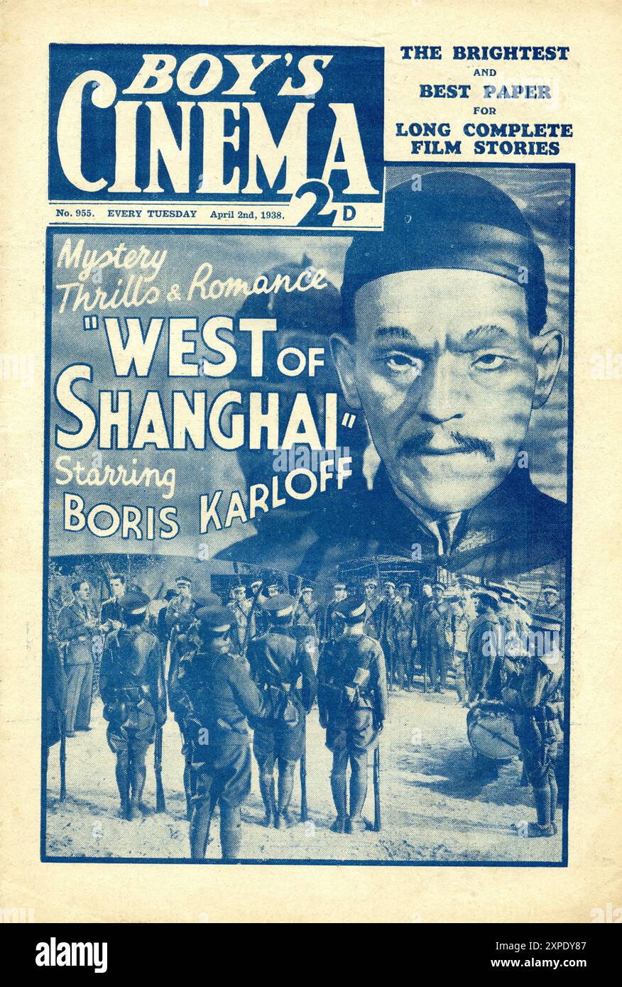 Cover of Boy's Cinema magazine from April 2nd 1938 featuring BORIS ...
