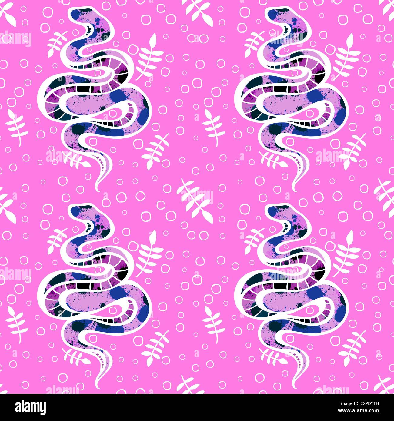 Summer cartoon animals seamless snake pattern for wrapping paper and ...