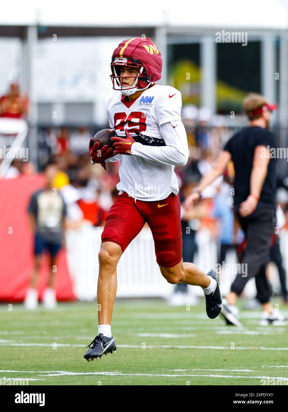 Washington Commanders wide receiver Brycen Tremayne (89) runs drills ...