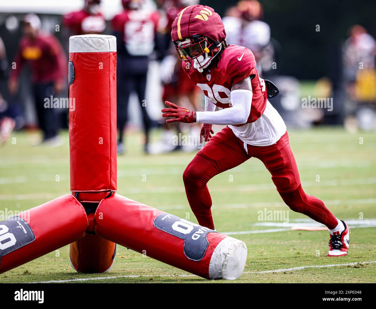 Washington Commanders corner back James Pierre (29) participating in ...