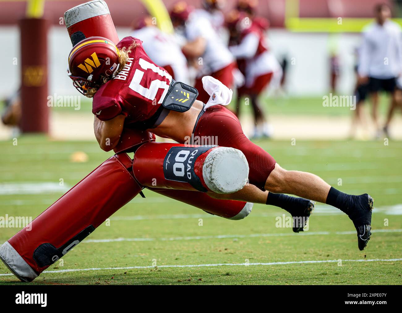 Washington Commanders linebacker Bo Bauer (51) participating in ...