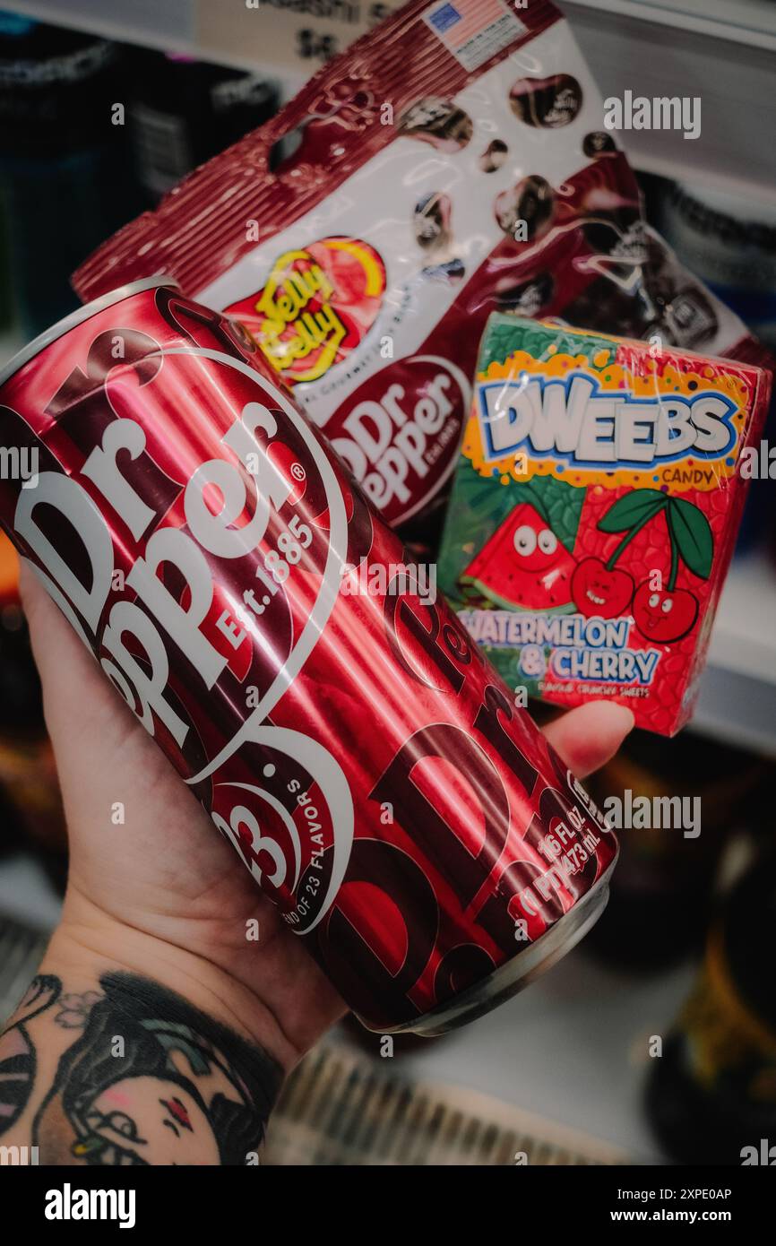 American candy Dr Pepper soda, Dr Pepper jelly belly jellybeans and ...