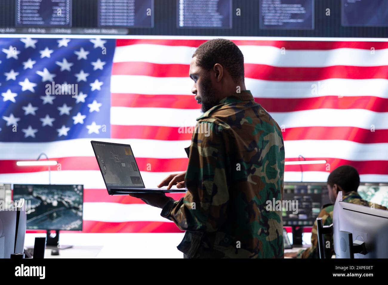 US officer oversees national security operations from high tech control ...