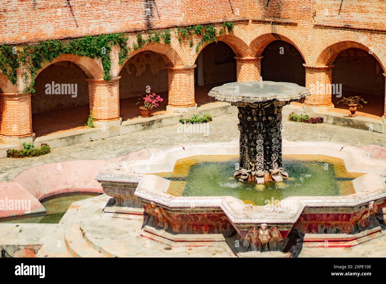 Fountain of La Merced Monastery (Convent), Antigua Guatemala Stock ...