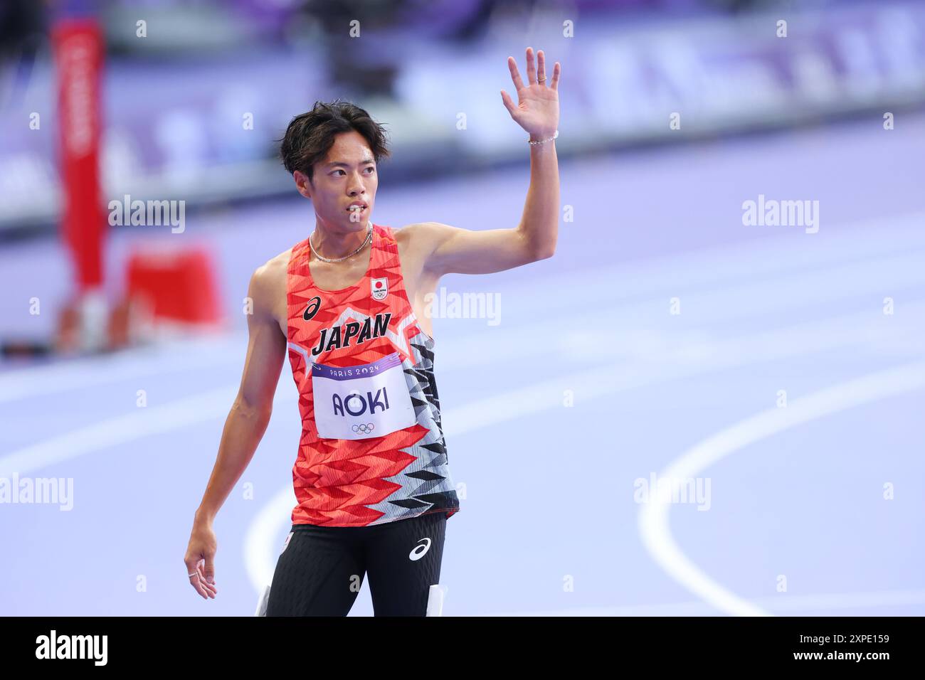 Saint-Denis, France. 5th Aug, 2024. Ryoma Aoki (JPN) Athletics : Men's 3000m Steeplechase Round ...