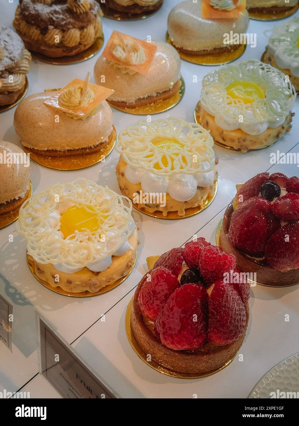 French bakery patisserie pastries tarts Stock Photo - Alamy