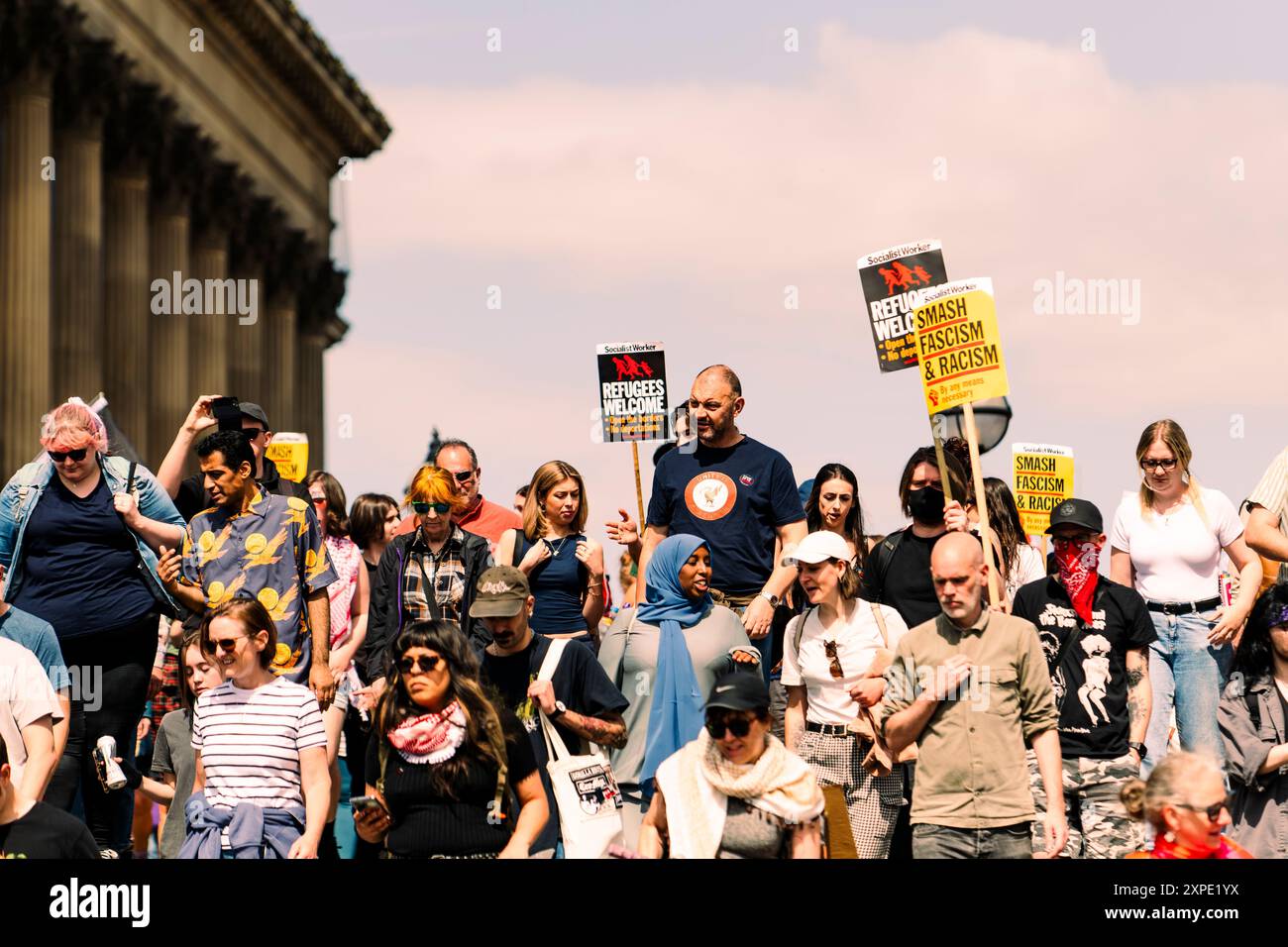 Riot Police in Liverpool during the 'save the children' fascist march ...