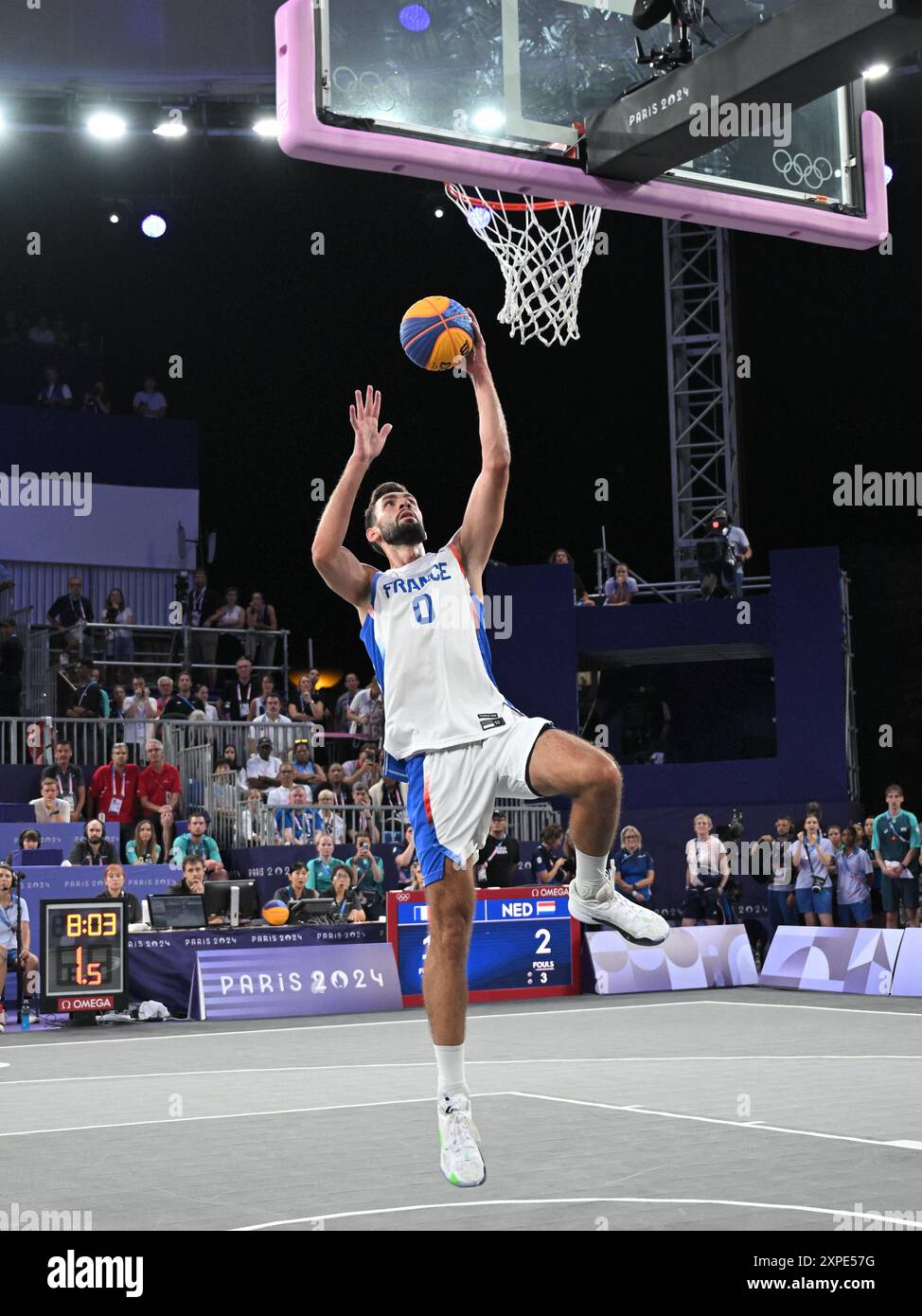 Paris, France. 05th Aug, 2024. Team France during the Men's Basketball ...