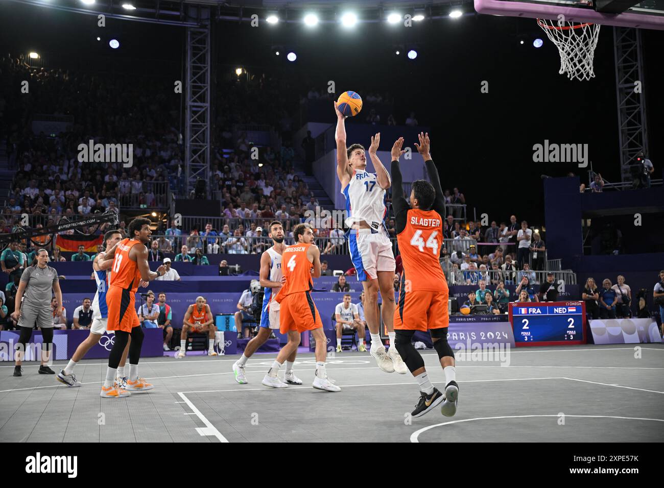 Paris, France. 05th Aug, 2024. Team France during the Men's Basketball ...