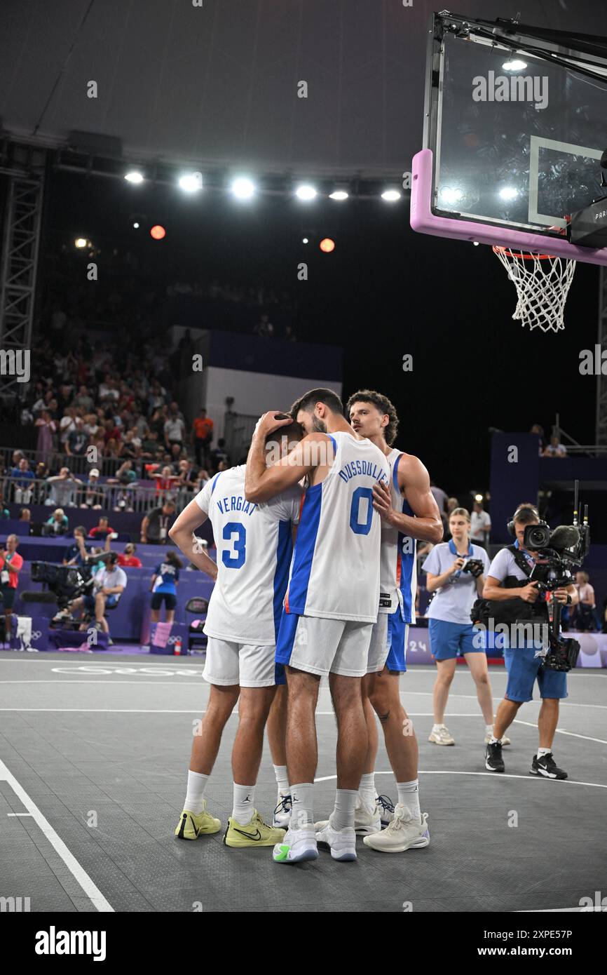 Paris, France. 05th Aug, 2024. Team France during the Men's Basketball ...