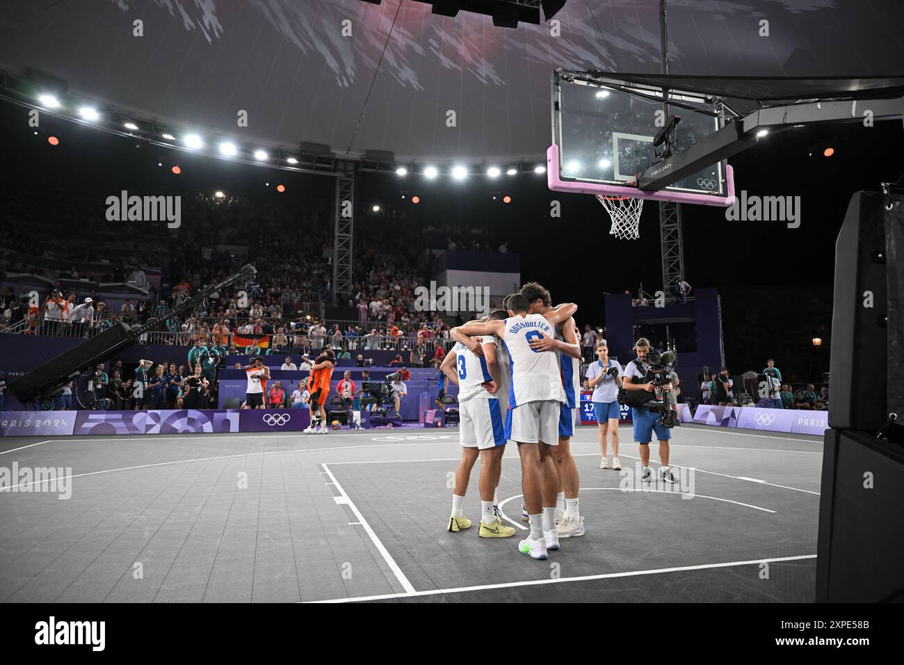 Paris, France. 05th Aug, 2024. Team France during the Men's Basketball ...