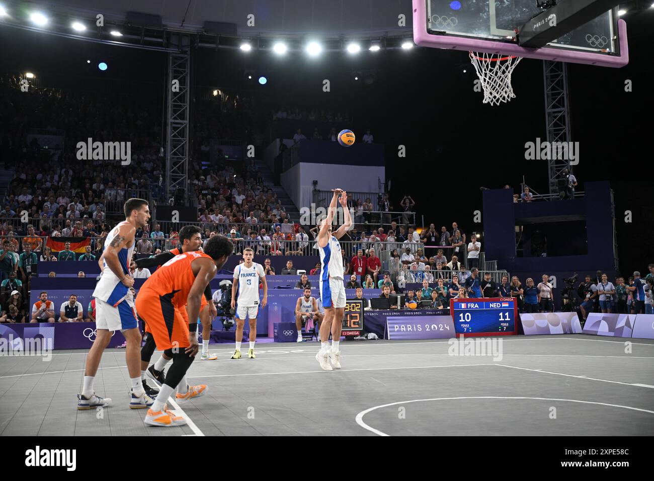 Paris, France. 05th Aug, 2024. Team France during the Men's Basketball ...