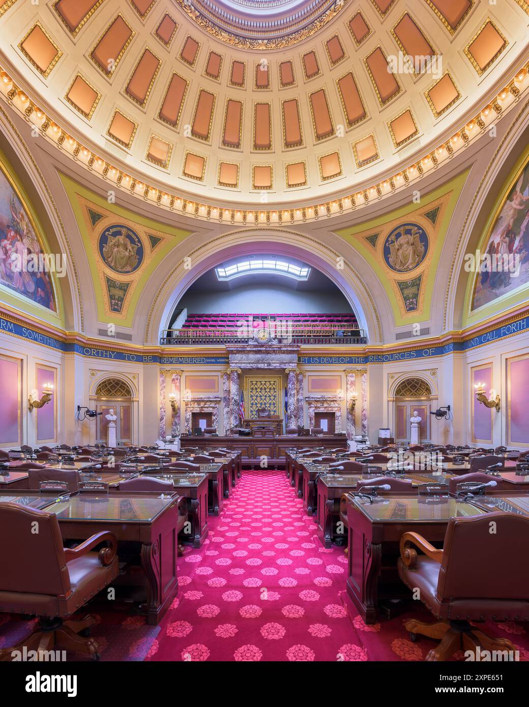 Senate chamber in the Minnesota State Capitol building at 75 Rev Dr ...