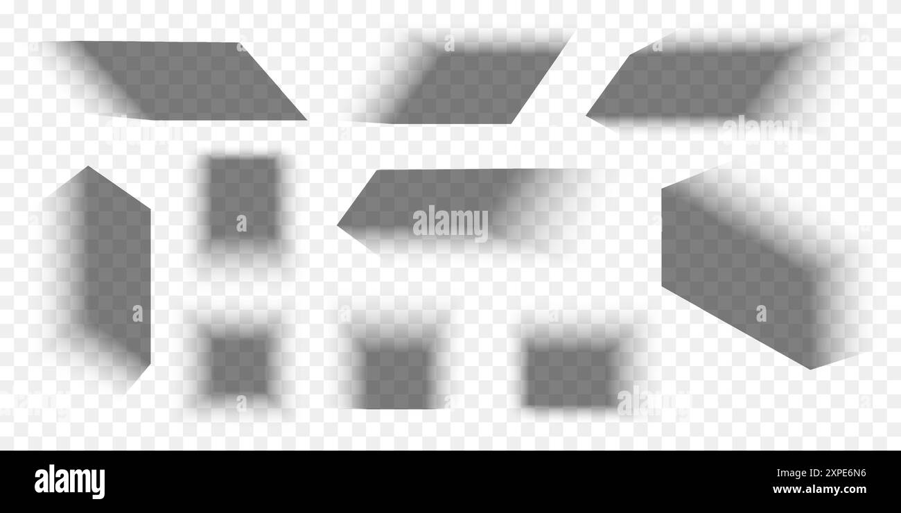 Set of packing boxes or posters shadow effects for mockup using ...