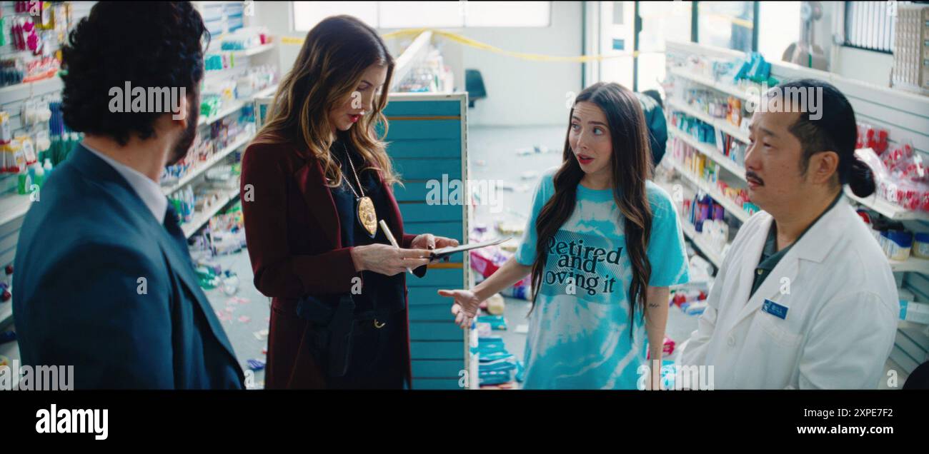 DRUGSTORE JUNE, from left: Al Madrigal, Jackie Sandler, Esther Povitsky ...