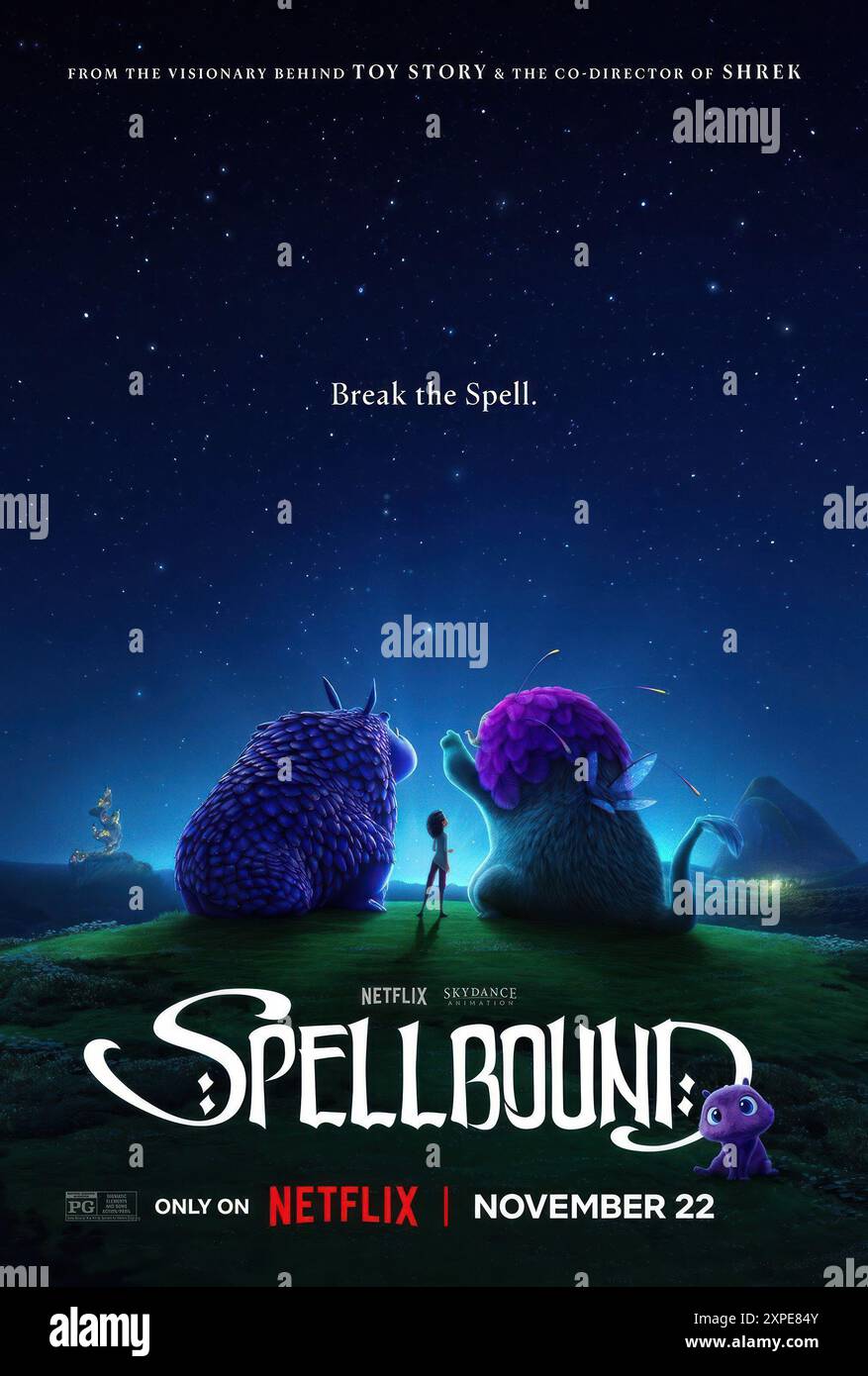 SPELLBOUND, US poster, top from left: King Solon (voice: Javier Bardem ...