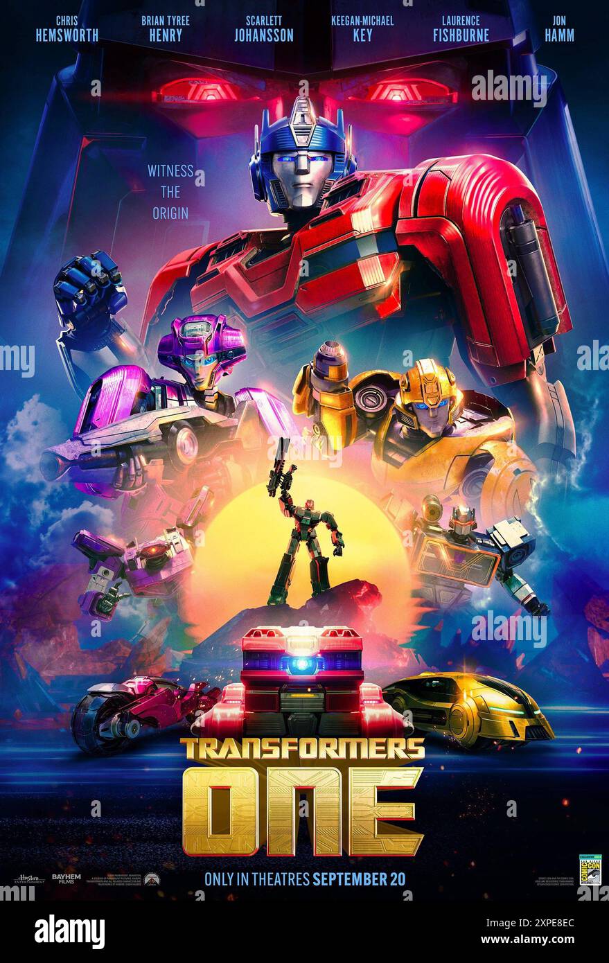 TRANSFORMERS ONE, US advance poster, Optimus Prime (top, voice: Chris ...