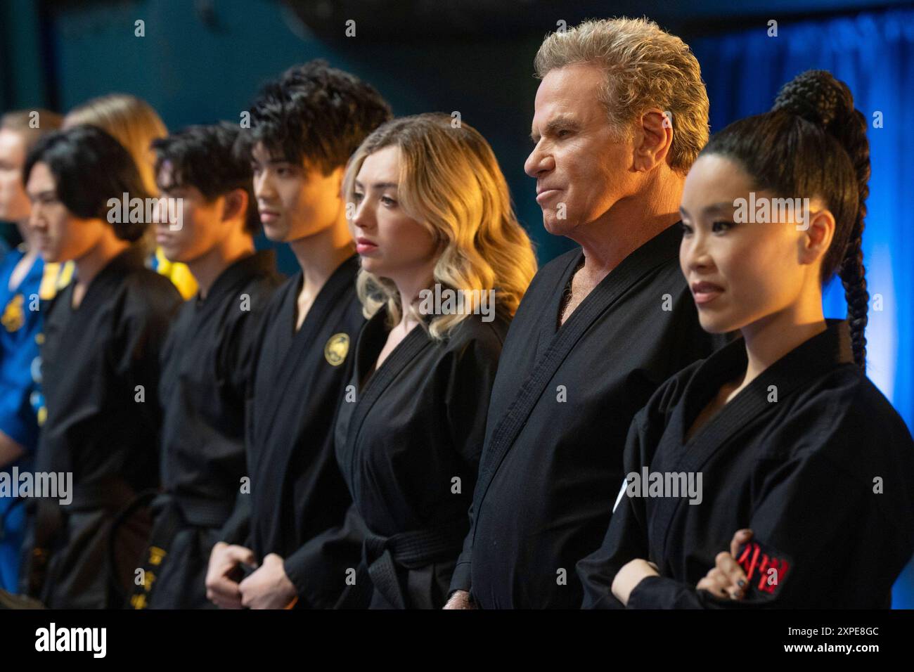 COBRA KAI, from left: Brandon H. Lee, Peyton List, Martin Kove, Alicia ...