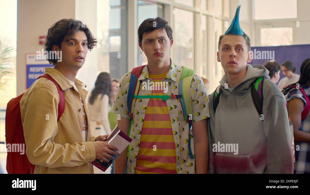 COBRA KAI, from left: Xolo Mariduena, Gianni DeCenzo, Jacob Bertrand ...