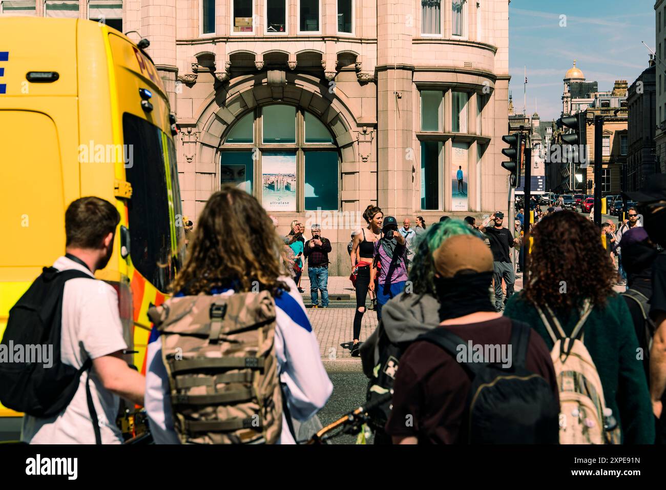 Riot Police in Liverpool during the 'save the children' fascist march ...