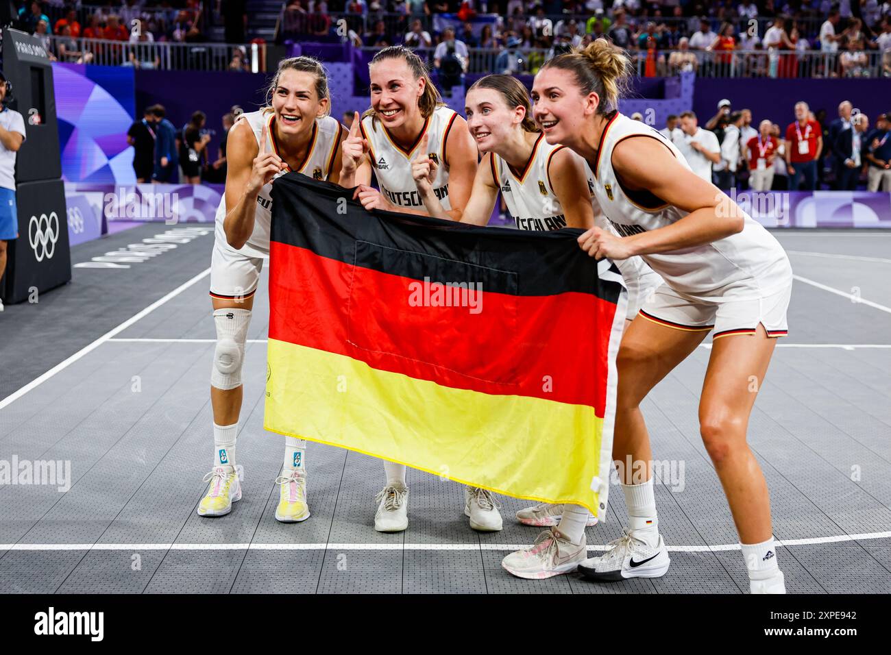 Team Germany celebrate the gold medal during Women's Gold Medal Game of ...