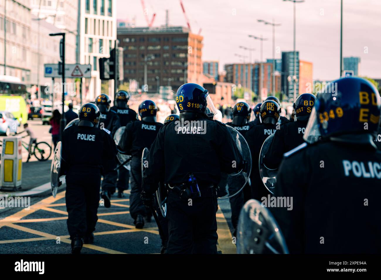 Riot Police in Liverpool during the 'save the children' fascist march ...