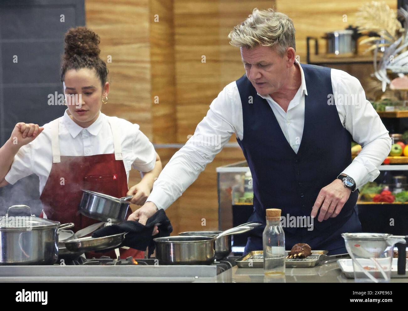 NEXT LEVEL CHEF, from left: contestant Christina Miros, host Gordon ...