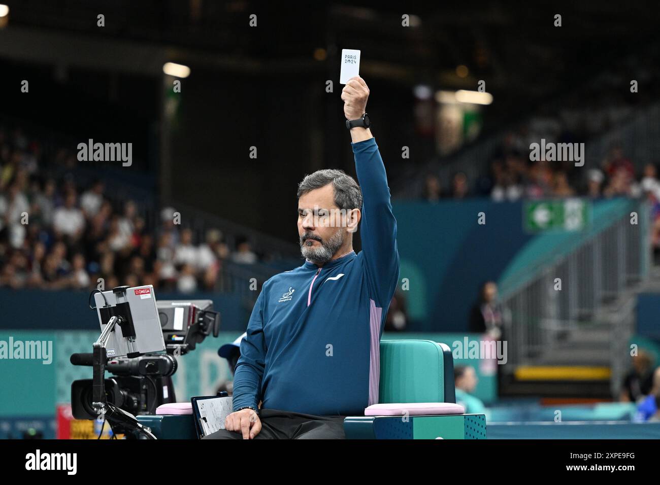 Paris, France. Credit: MATSUO. 5th Aug, 2024. Referee Table Tennis ...