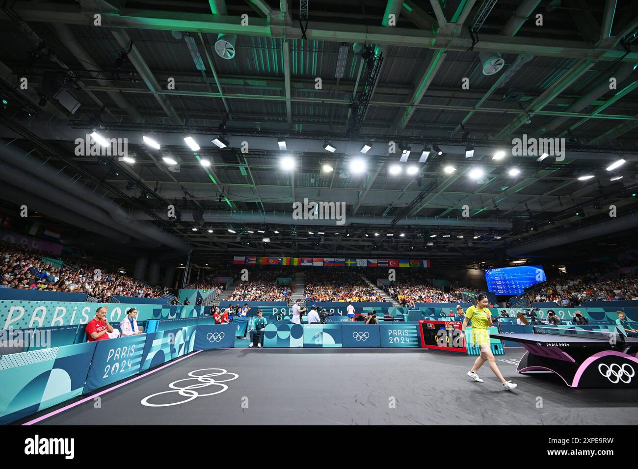 General view of stadium, Miwa Harimoto (JPN), AUGUST 5, 2024 - Table ...