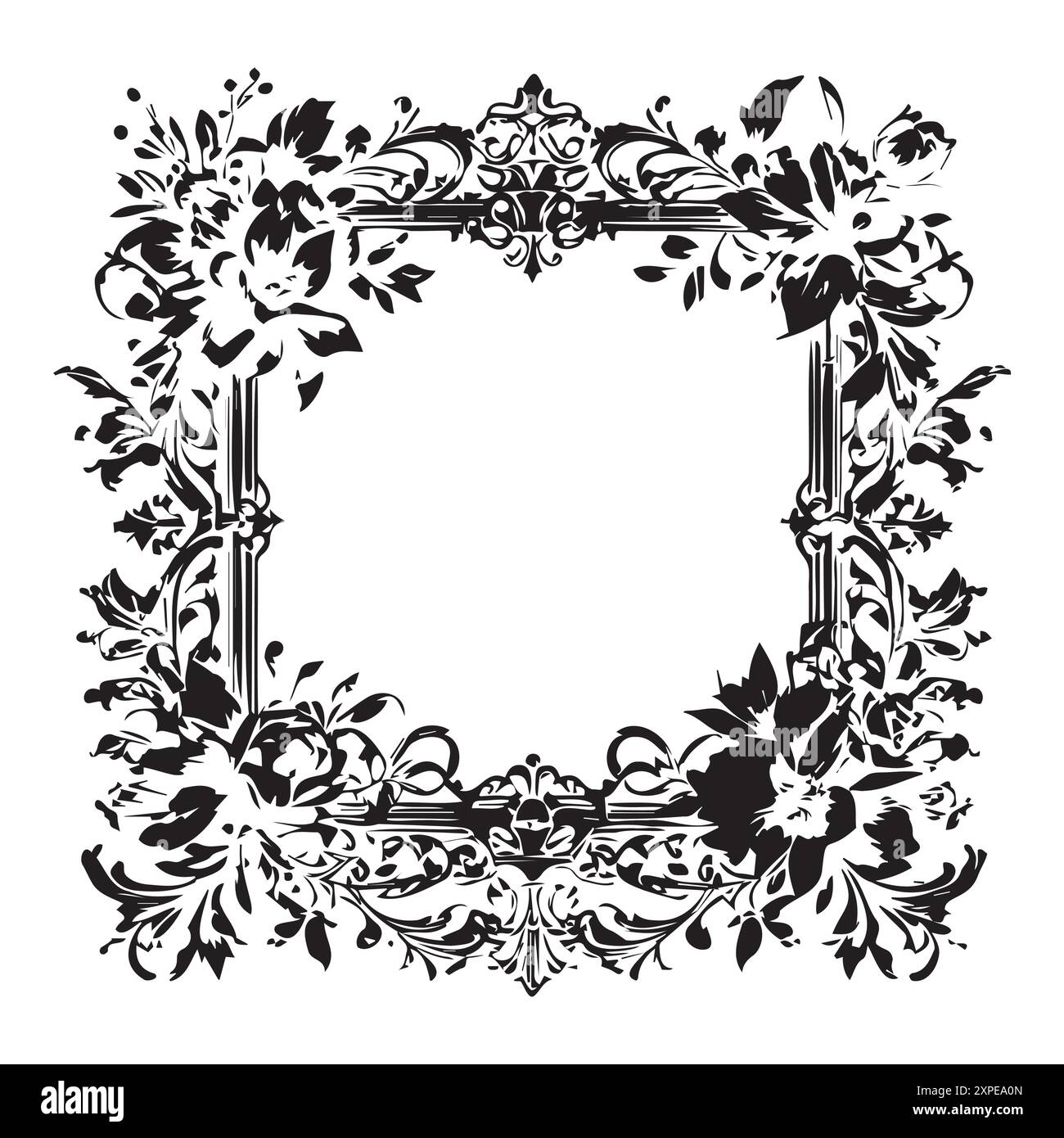 Intricate Botanical Border Stock Vector Image & Art - Alamy