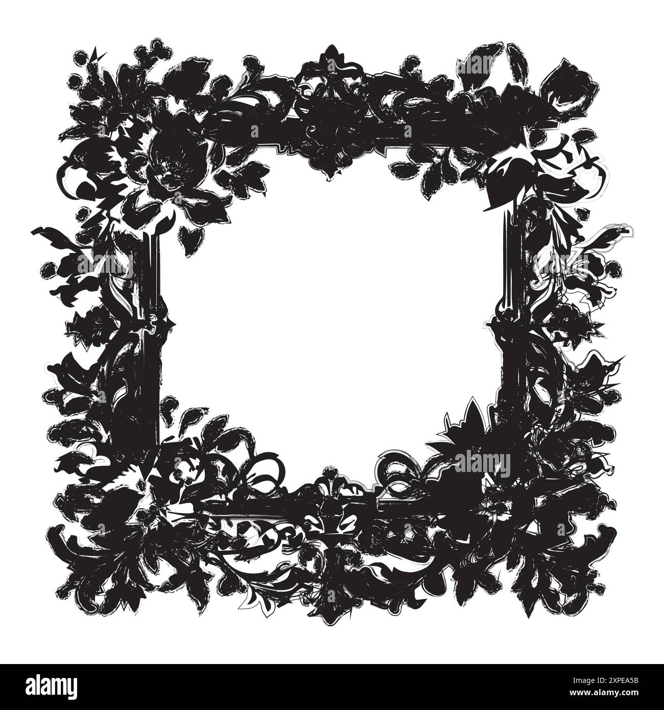 Vintage frame silhouette hi-res stock photography and images - Alamy