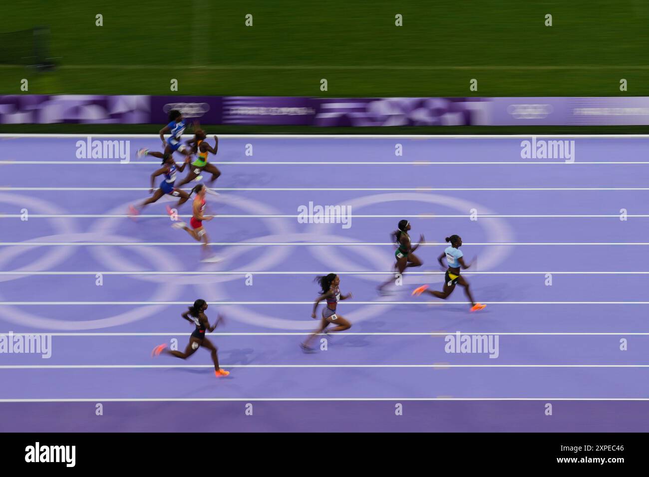 General view during Women's 200m Semi-Final of the Athletics on Stade ...