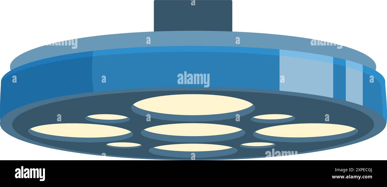 Powerful surgical lamp illuminating operating room, providing bright ...