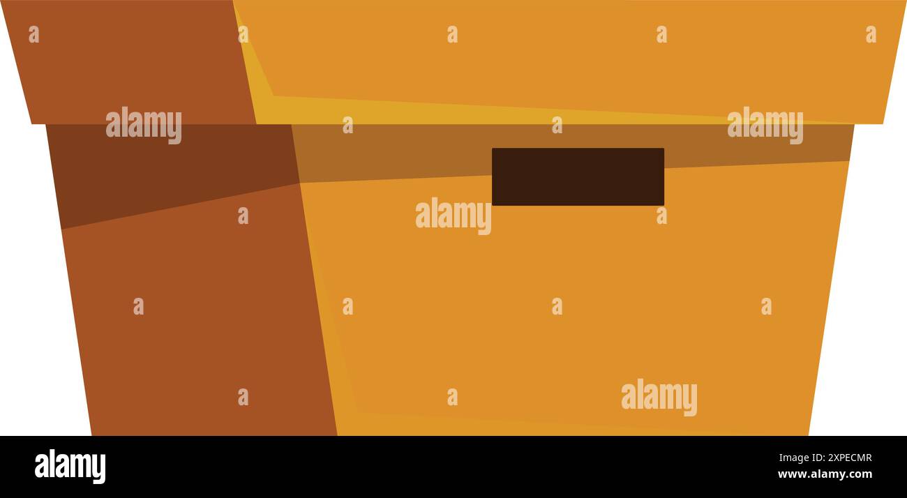 Simple closed cardboard box standing up is ideal for shipping hi-res ...