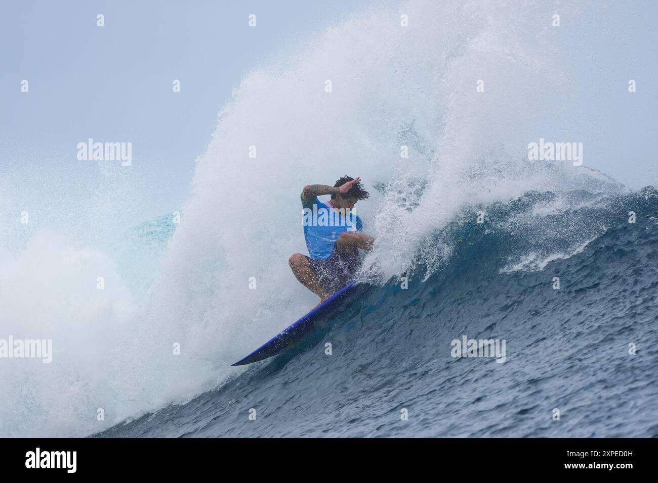 Gabriel Medina, of Brazil, surfs during the bronze medal match of the ...