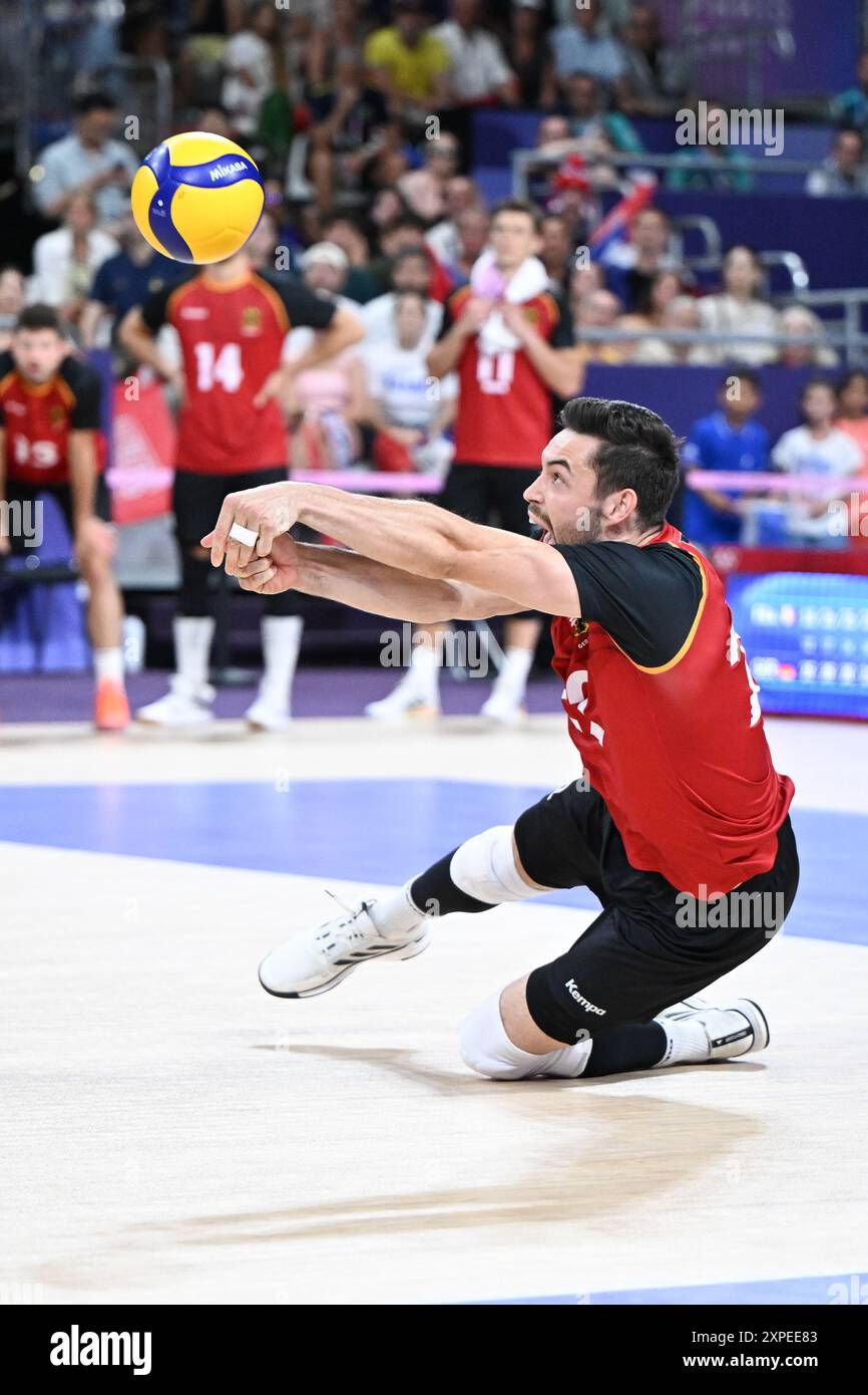 Paris, France. 5th Aug, 2024. Tobias Brand of Germany saves the ball ...
