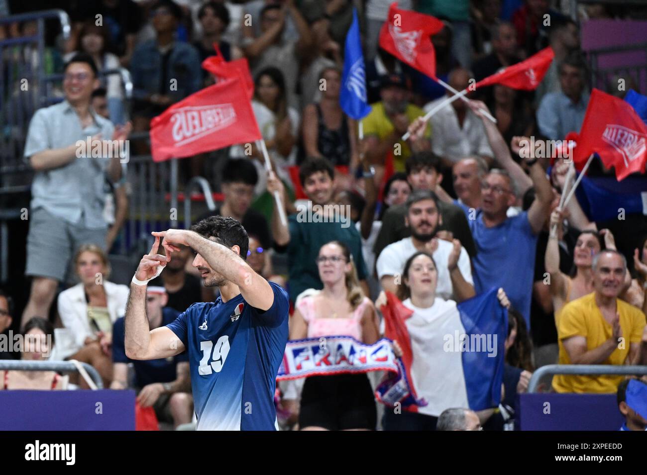 Paris, France. 5th Aug, 2024. Yacine Louati of France reacts during the ...