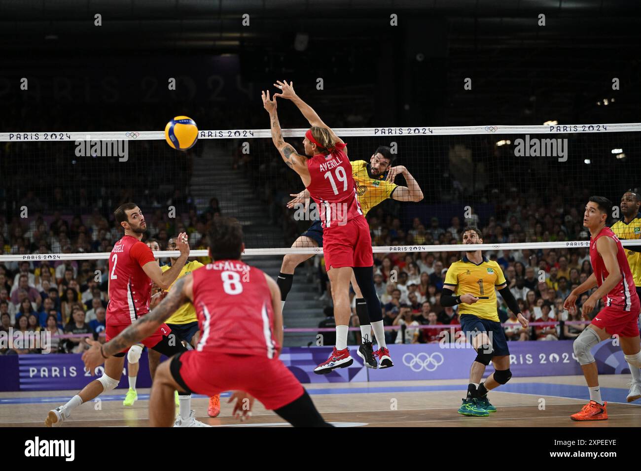 PARIS , FRANCE, 03 august 2024 OLYMPICS GAMES, VOLLEYBALL, USA and ...