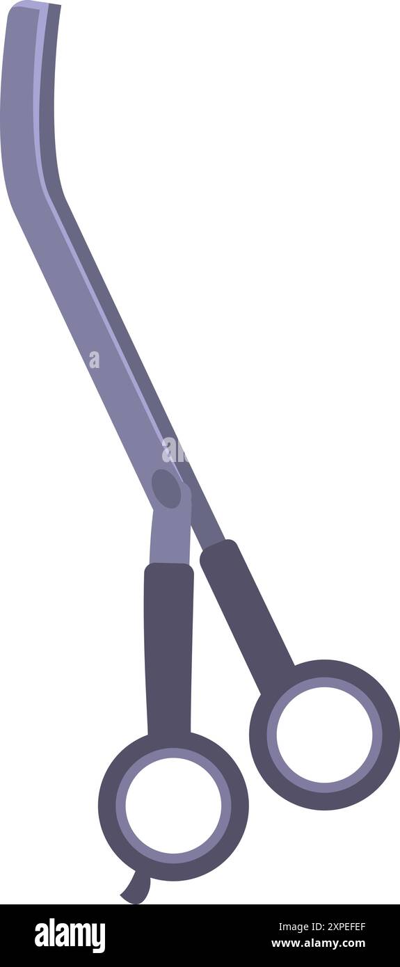 Surgical scissors are holding a suture needle, preparing for a doctor ...