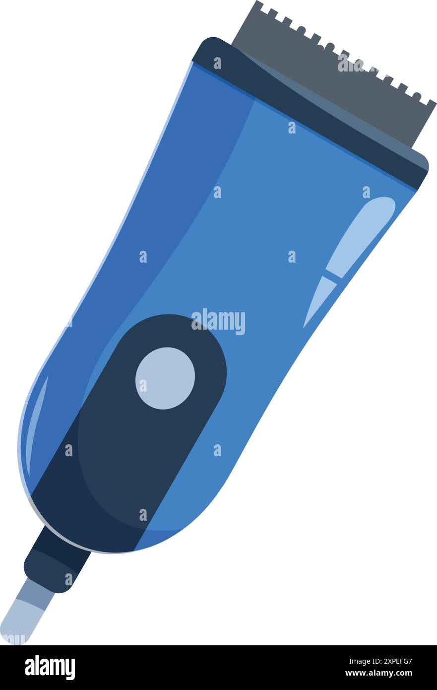 Blue electric hair clipper for creating modern hairstyles Stock Vector ...