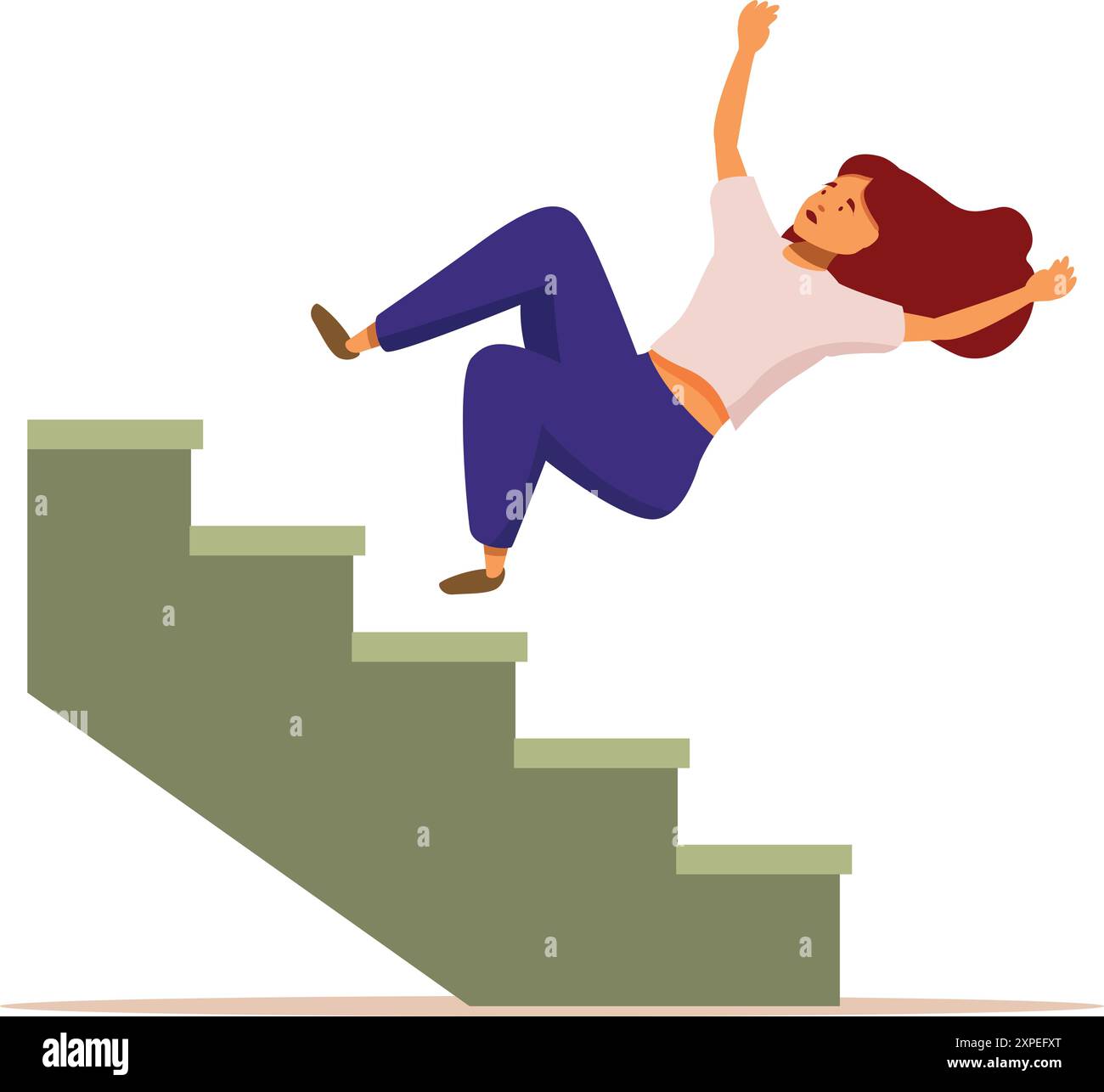 Surface stairs steps slippery when wet Stock Vector Images - Alamy