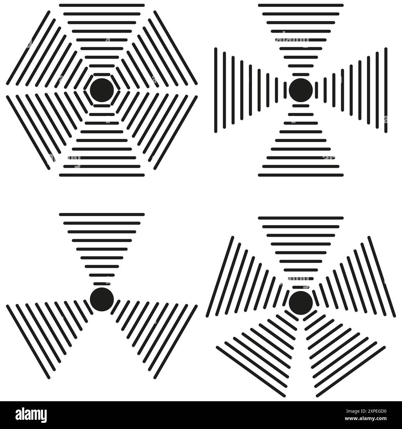 Geometric abstract shapes. Modern line patterns. Black and white vector ...