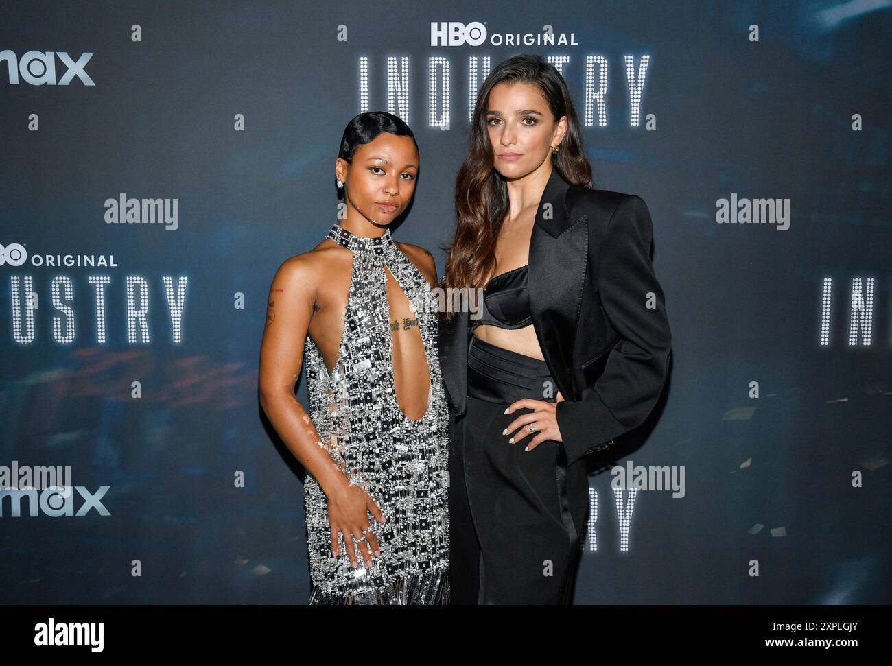 Myhala Herrold Left And Marisa Abela Attend The Industry Season Three Premiere At