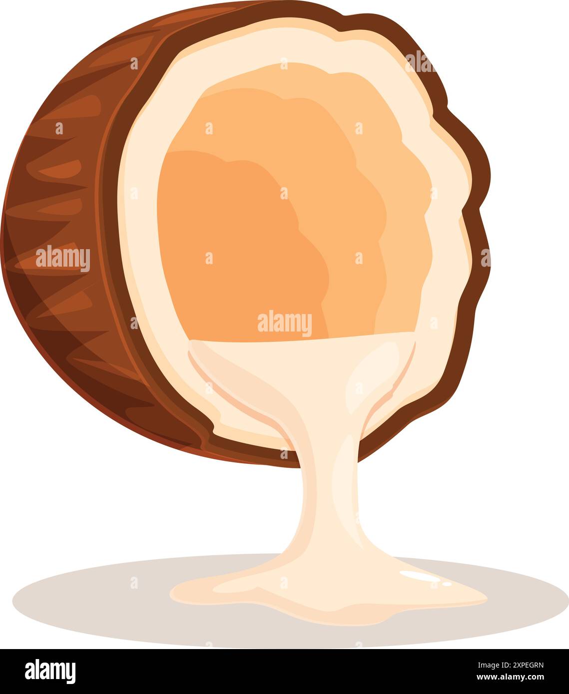 Pouring sweet coconut milk from Cut Out Stock Images & Pictures - Alamy